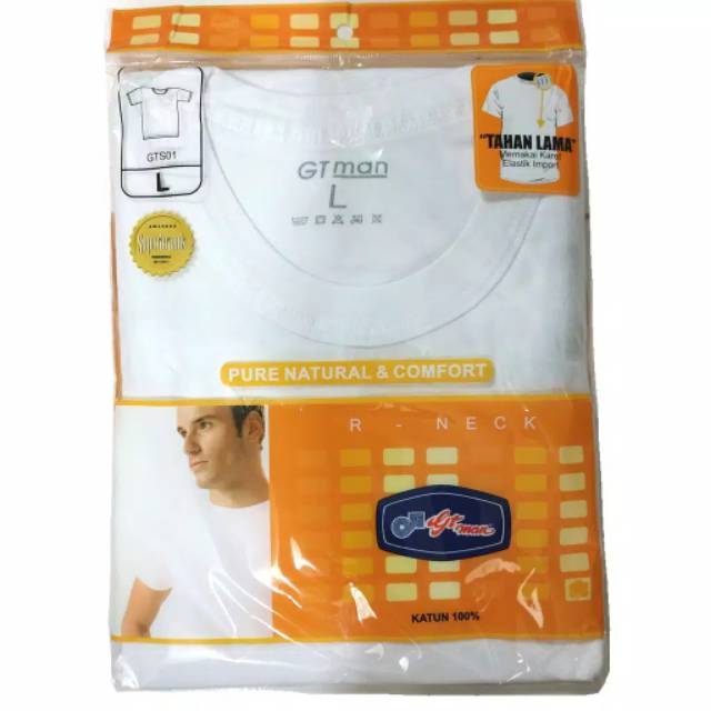 Jual GTMAN Kaos Dalam GTS 01 T-shirt Man Round Neck | Shopee Indonesia