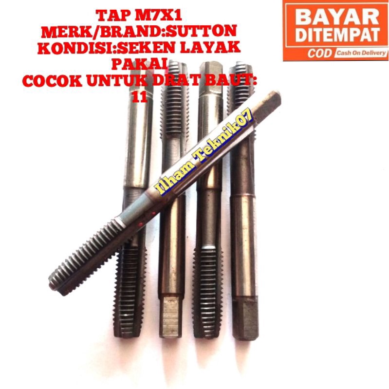 Jual hand tap tap m7x1 tap drat baut 11 pembuat DRAT 11 ulang bortap m7x1 | Shopee Indonesia