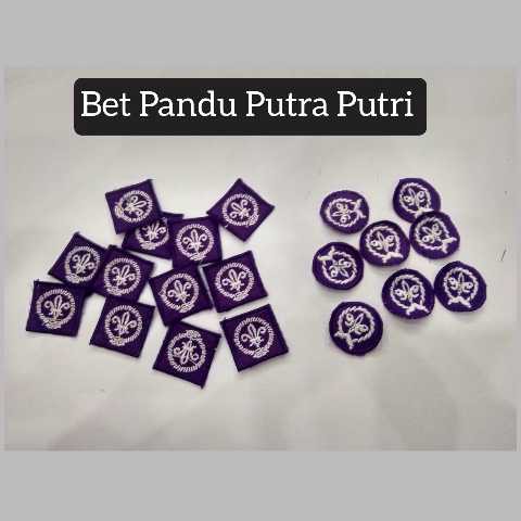 Jual Badge Bet putri - badge pandu dunia - badge kiri - pandu putra ...