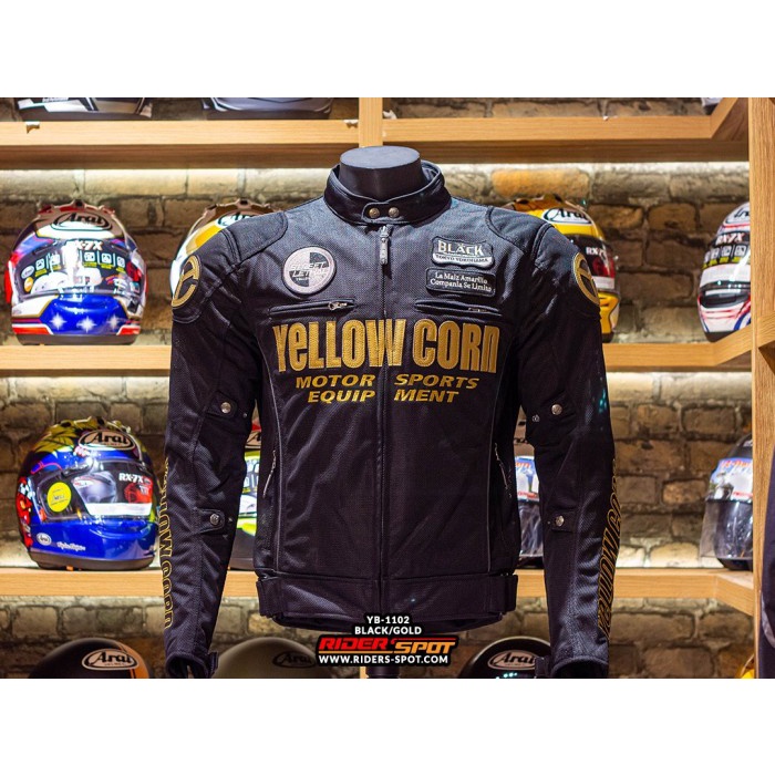Jual MOTOR-JAKET- JAKET MOTOR YELLOW CORN YB-1102 BLACK GOLD NEW ...