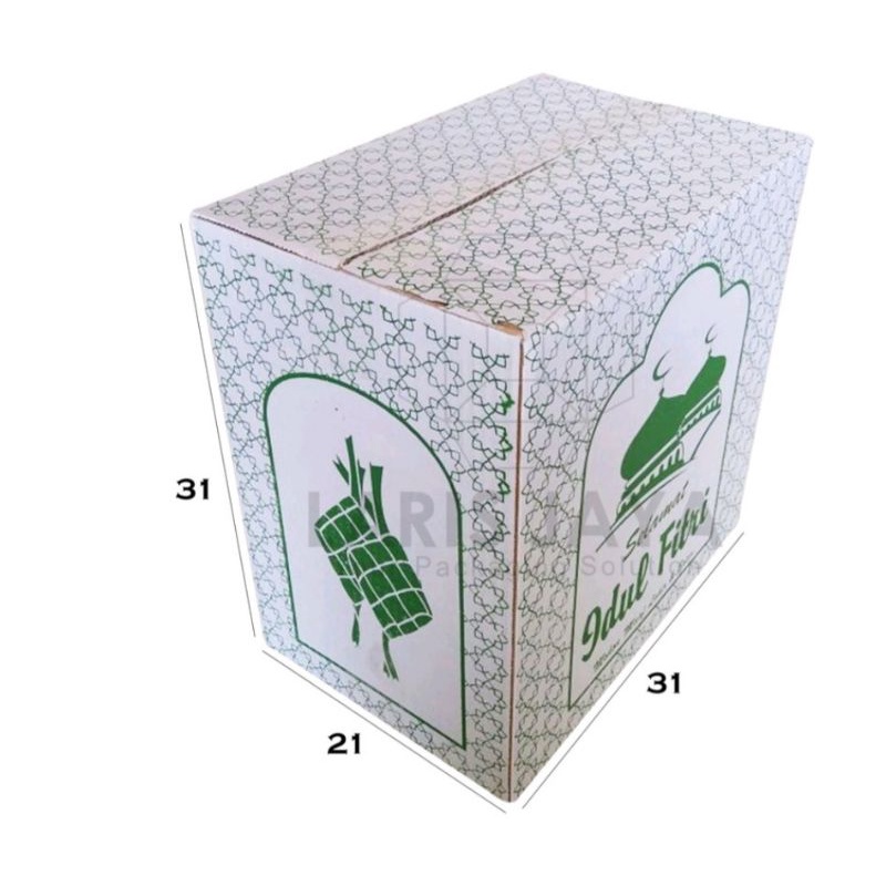 Jual Kardus Lebaran Hampers Putih Box Parcel Dus Parsel Sembako Idul ...