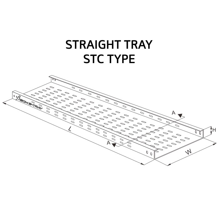 Jual Cable Tray Type STC W 100 x H 100 x L 3000 - Hot Dip Galvanize (1 ...