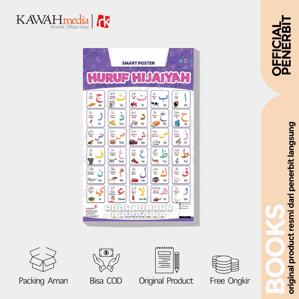 Jual Poater Smart Poster Huruf Hijaiyah Ruangkata Kawahmedia | Shopee ...
