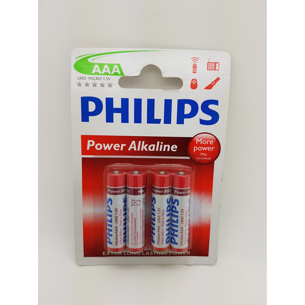 Jual Battery AAA PHILIPS Alkaline High Power isi 4 pcs | Shopee Indonesia