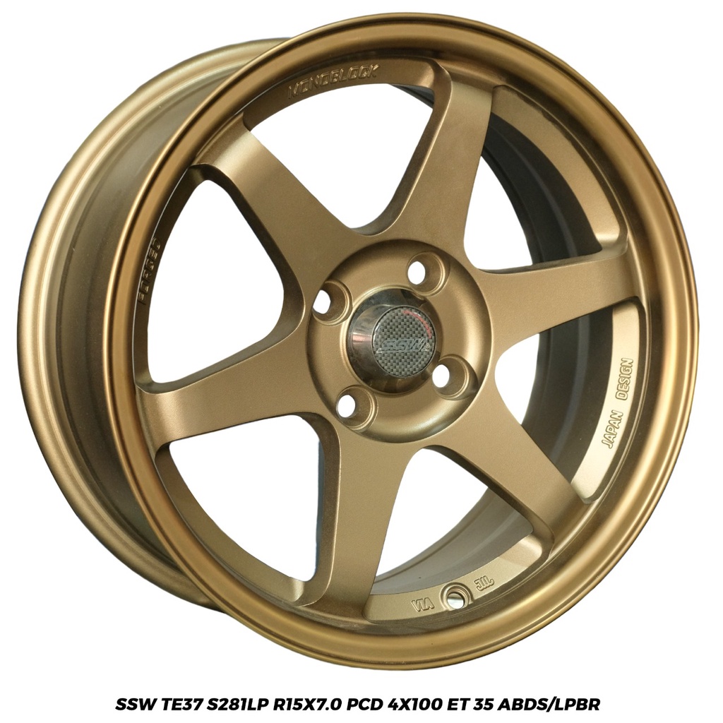 Jual Velg Mobil SSW TE37 S281LP Ring 15X7.0 Pcd 4X100 +35 Bronze ...