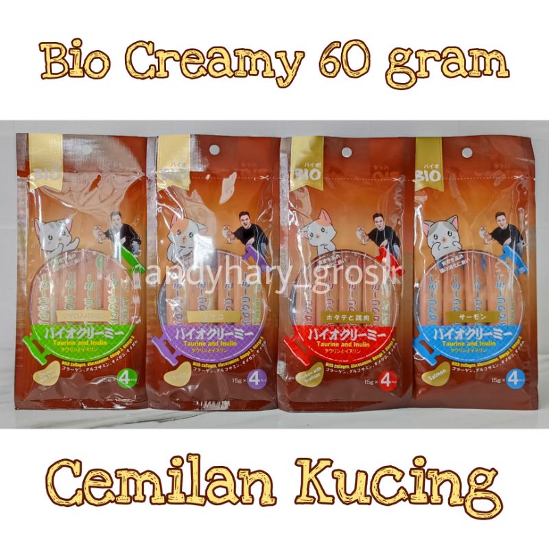 Jual BIO Creamy Cat Snack 60gr Per Pack BIO Cemilan Kucing Creamy 60gr ...