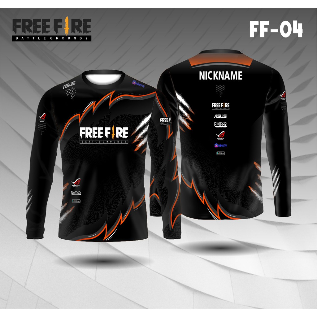 Jual Jersey e sport free fire baju rog kaos gamer lengan panjang ...