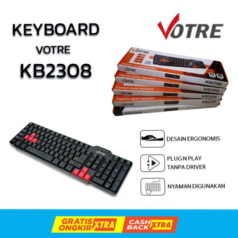 Jual Keyboard Votre KB2308 USB Gaming Pro | Shopee Indonesia