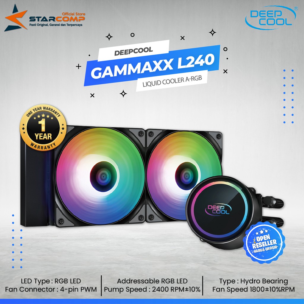 Jual Deepcool Gammaxx L240 ARGB Liquid Cooler A-RGB | Shopee Indonesia