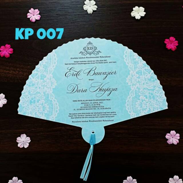 Jual UNDANGAN KIPAS BIRU 7 TERMURAH SE SHOPEE | Shopee Indonesia