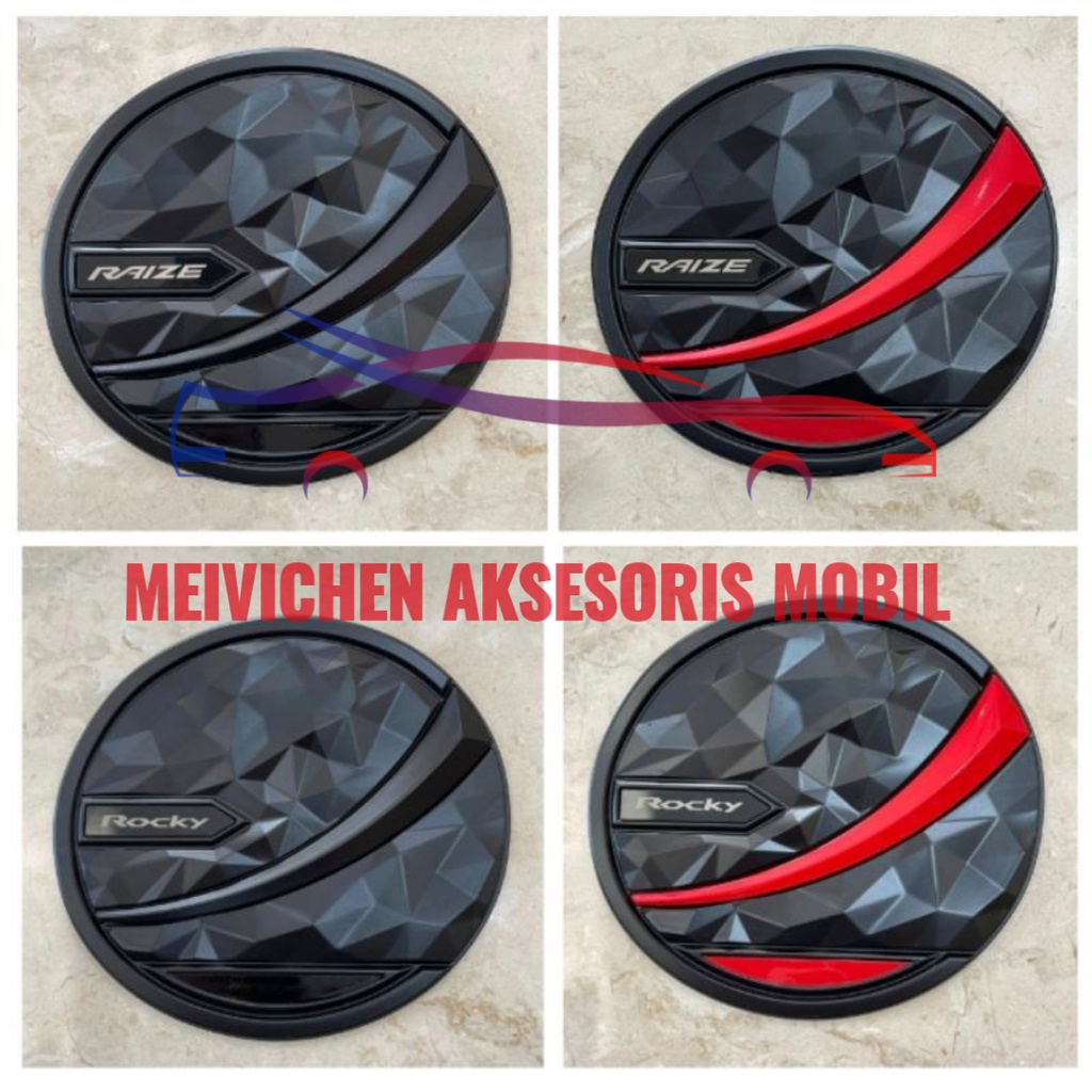 Jual Tank Cover Raize / ROCKY Hitam Doff Tutup Tangki Bensin Mobil ...