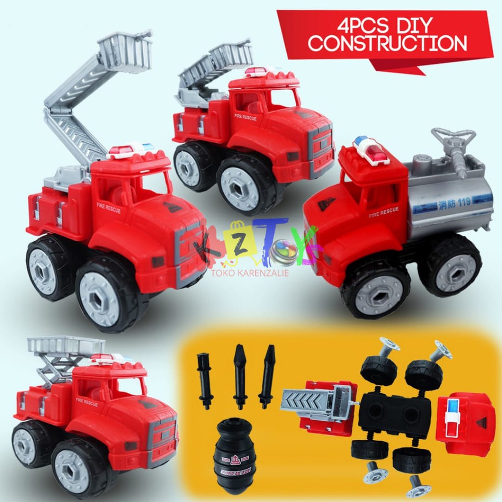 Jual MAINAN 4 IN 1 DIY TRUCK ASSEMBLY PLAY SET MAINAN BONGKAR PASANG ...