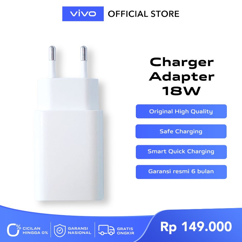 Jual vivo Original Charger Adapter 18W - Fast Charging | Shopee Indonesia