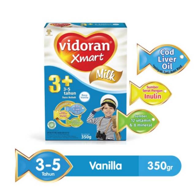 Jual VIDORAN Xmart 3+ Nutriplex Vanilla Box - 350gr / VIDORAN Xmart 3 ...