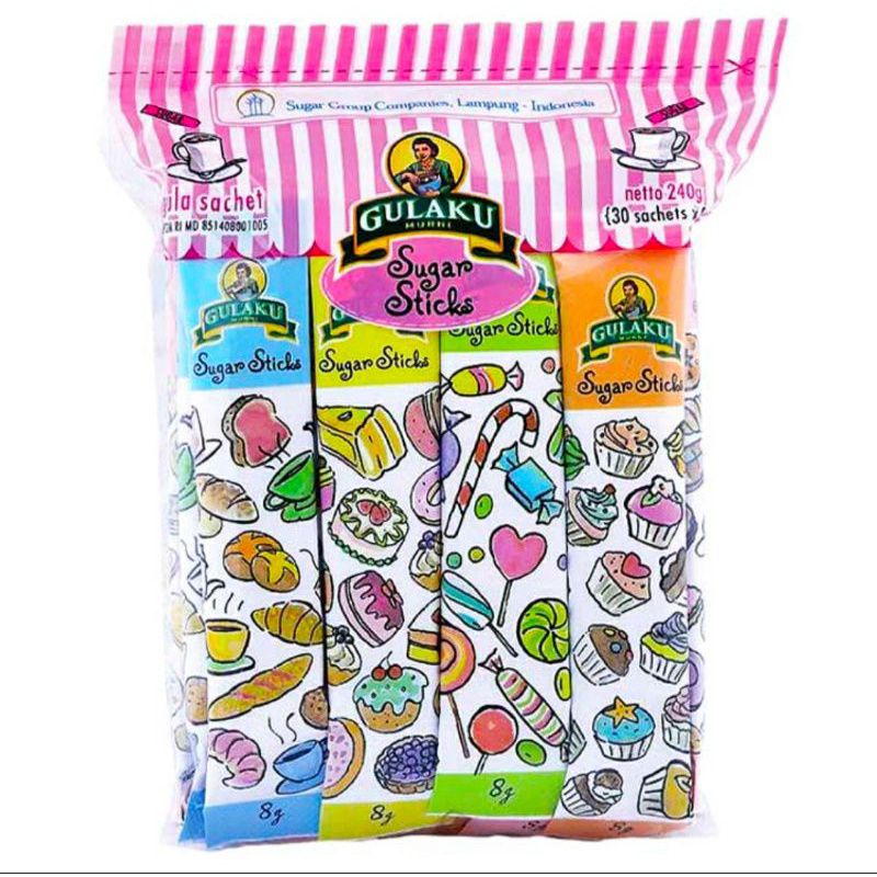 Jual Gulaku (gula pasir) mini stick sachet 240gr isi 25 stick | Shopee ...