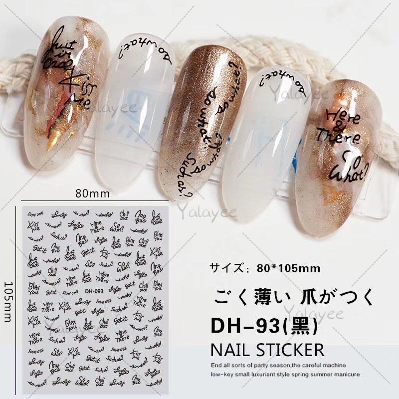 Jual Nail sticker words japan nails / stiker nailart tulisan gaya ...