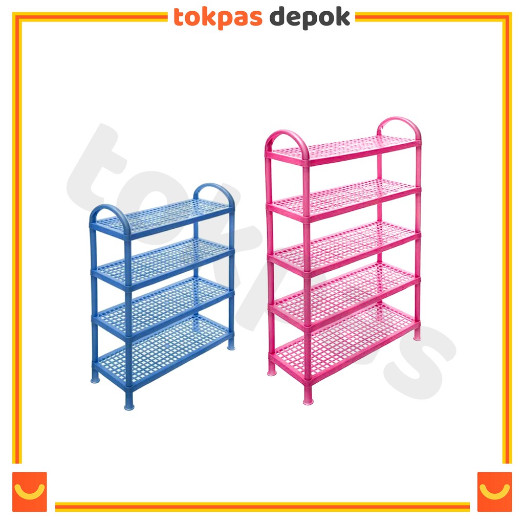 Jual Rak Sepatu Shinpo Susun 4 (8294) & Susun 5 (8295) Plastik Shinpo SP-007 | Shopee Indonesia