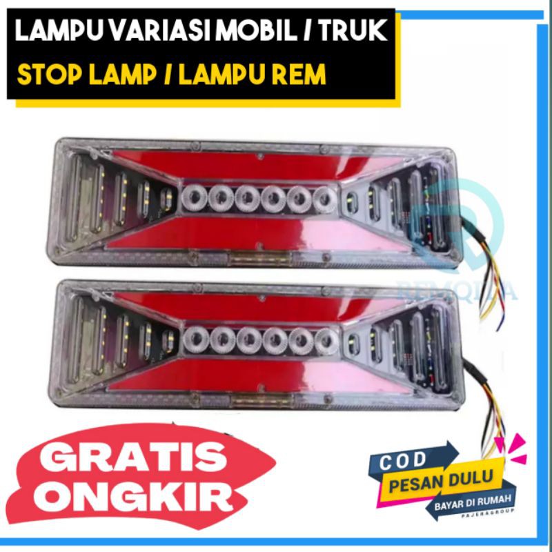 Jual Lampu Stop Lamp Truk LED ST-1225 12/24 Volt 30cm Lampu Stop Pickup ...