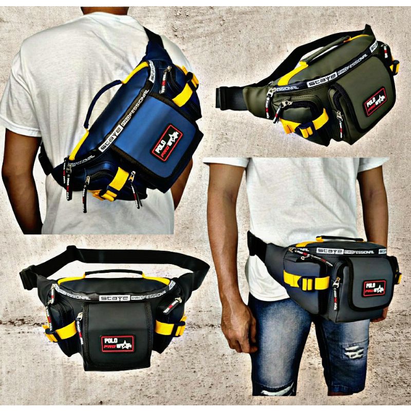 Jual BIG SIZE TAS PRIA ANTI AIR Waistbag / tas Pinggang / Tas Selempang ...