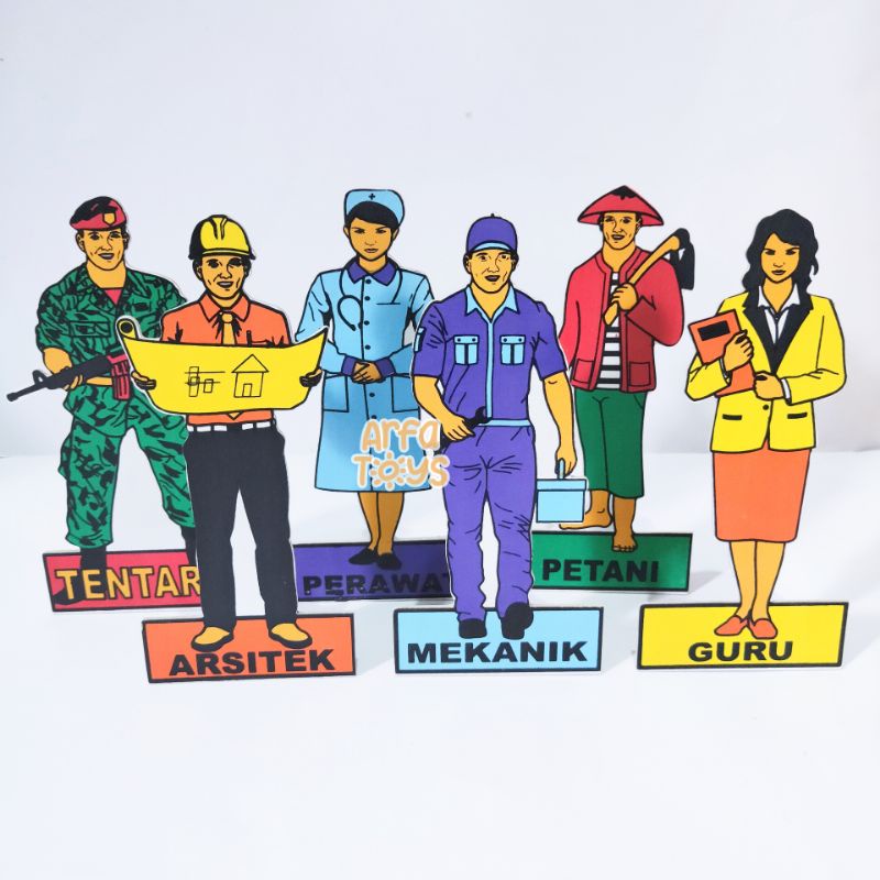 Jual APE Alat Peraga Profesi Berdiri isi 6 | Shopee Indonesia