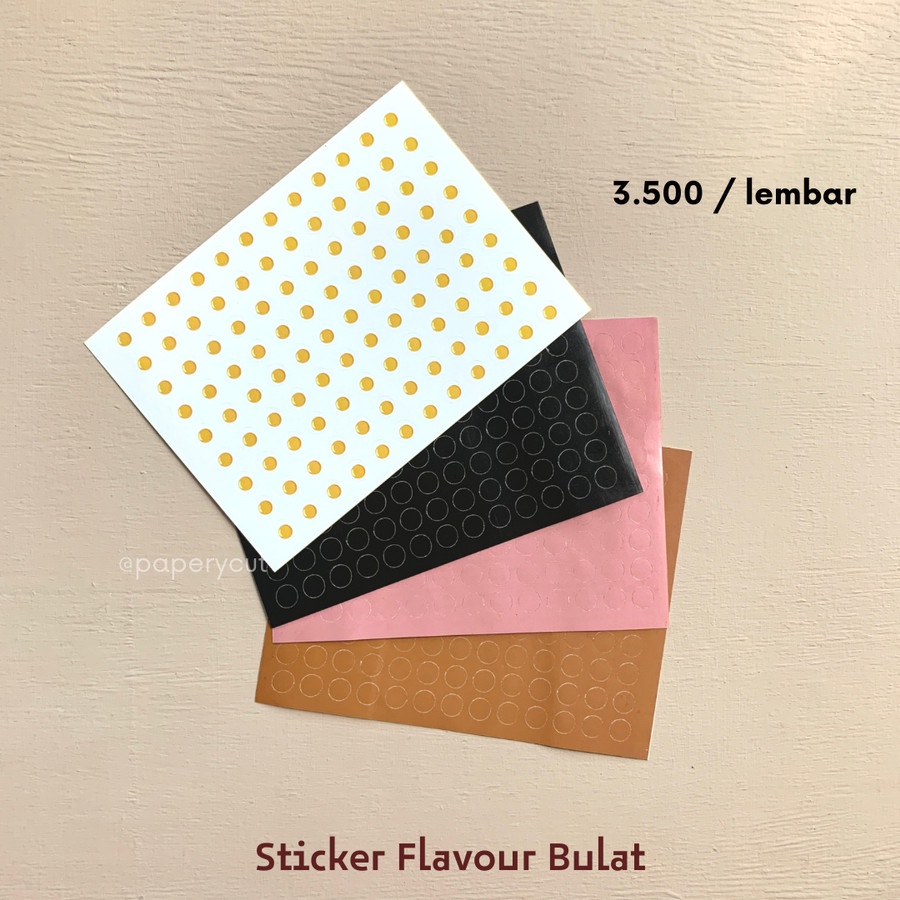 Jual Sticker label rasa flavour mooncake bulat dot | Shopee Indonesia