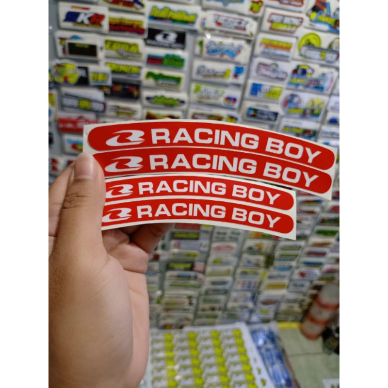 Jual sticker velg RACING BOY MERAH | Shopee Indonesia