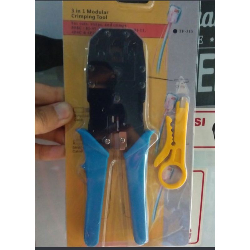 Jual Tang Kriping RJ 45 Tang Krimping RJ45 RJ11 Cat 5 Cat 6 Crimping ...