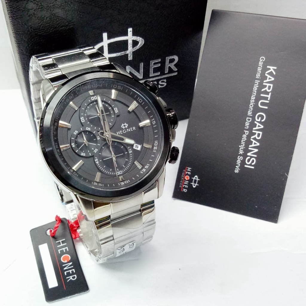 Jual Jam Tangan Pria Hegner 5011 Rantai Stainless Chrono Aktif Original ...