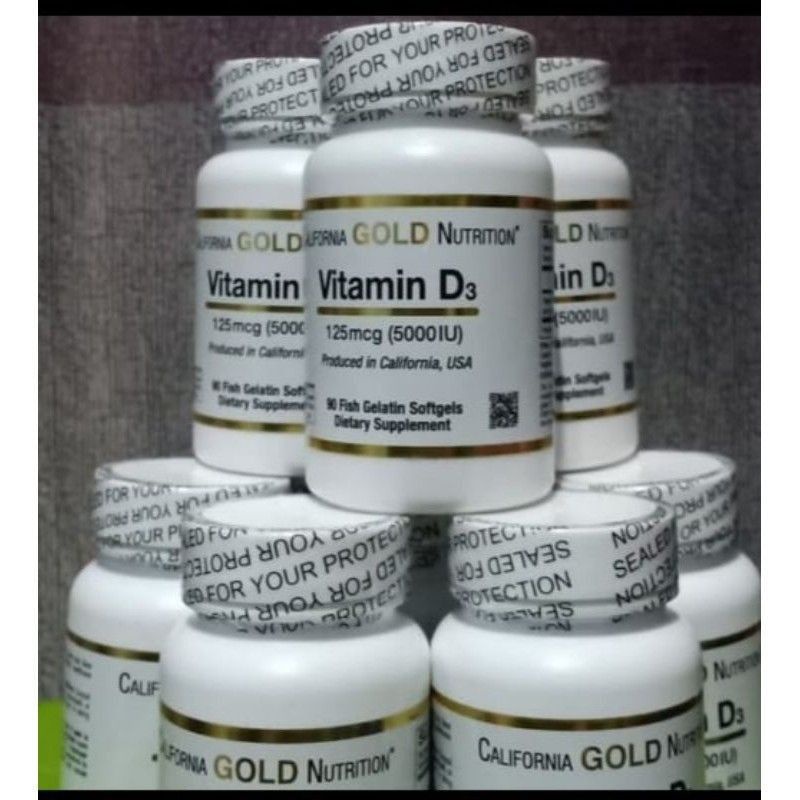 Jual Nutrition vitamin D3 K2 gold C California asli 125mcg herbal 90 ...