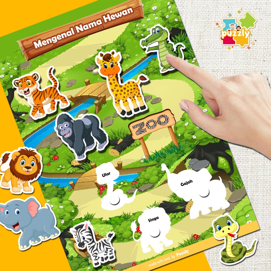 Jual SENSORY PLAY SHEET MAINAN MONTESSORI MENGENAL HEWAN ZOO MAINAN ...