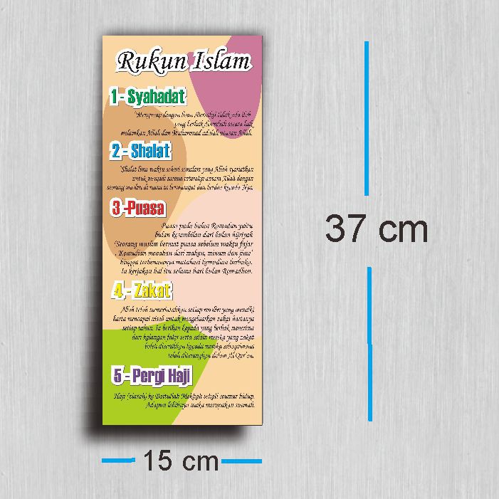 Jual Stiker Dinding Islami Hiasan Dinding Rukun Iman dan Rukun Islam ...