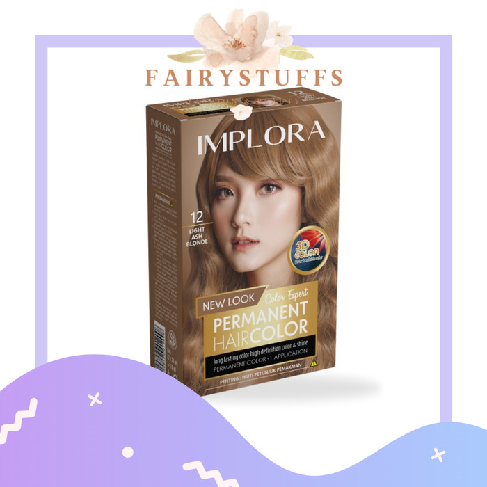 Jual Implora New Permanent Hair Color Cat Pewarna Rambut Light Ash ...