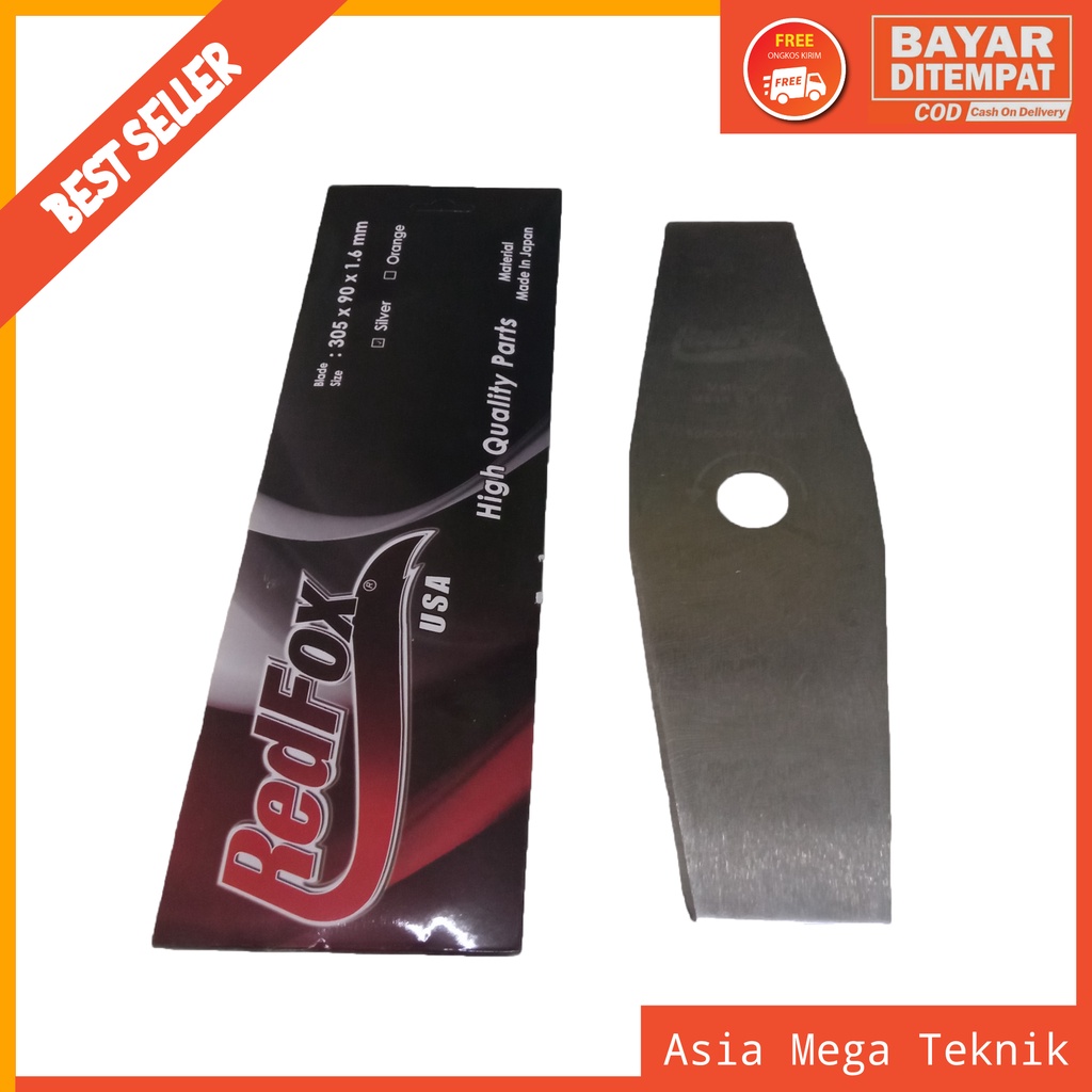 Jual REDFOX MATA PISAU POTONG RUMPUT GENDONG BRUSH CUTTER BLADE 30 cm x 1 Inch 305mm x 90mm x 1 ...