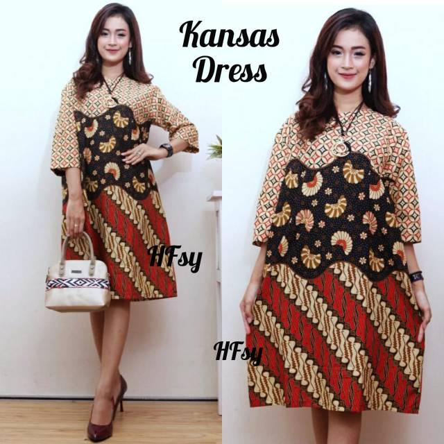Jual KANSAS dress batik | Shopee Indonesia