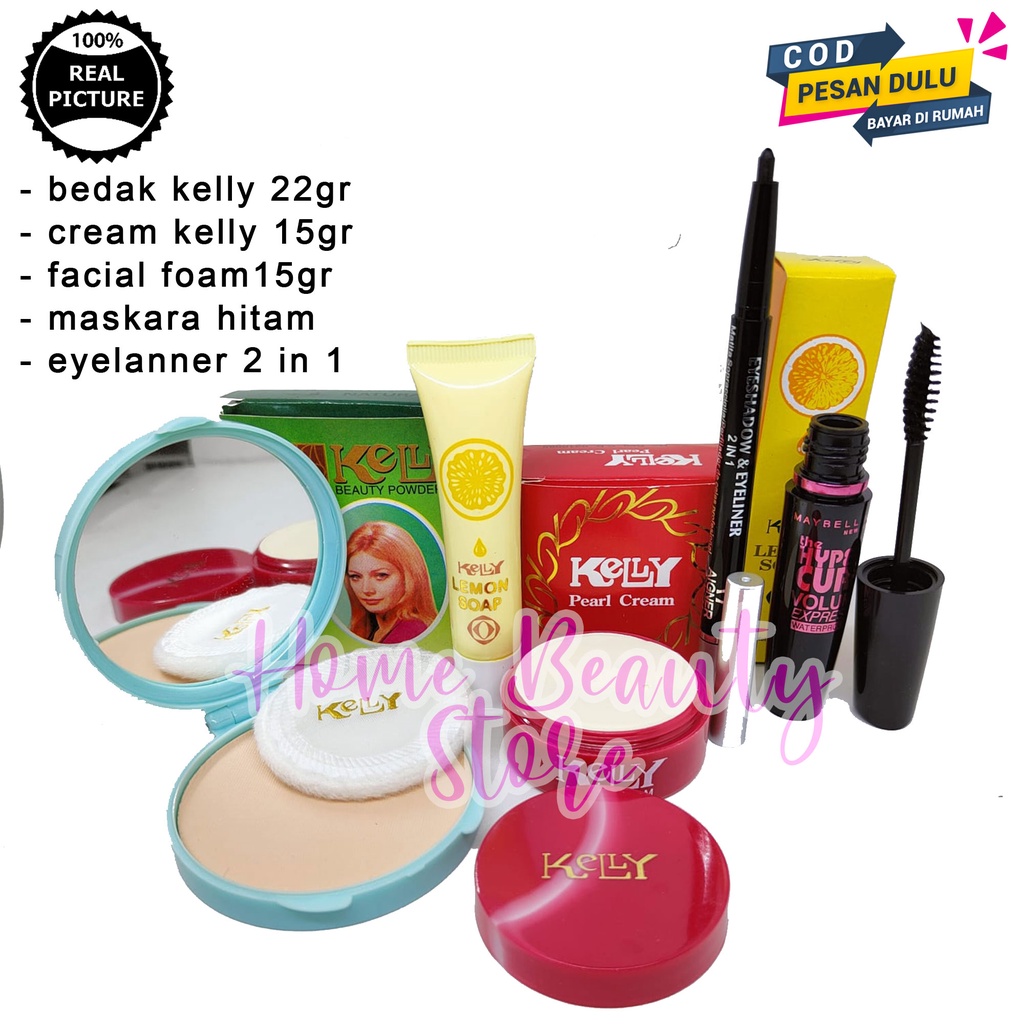 Jual Paket Kelly Termurah 5 in 1 ( Kelly Cream Pearl 15gr - Bedak ...