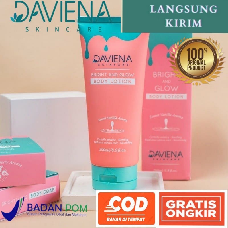 Jual BRIGHT & GLOW BODY LOTION|DAVIENA SKINCARE|DAVIENA BODY LOTION 7x ...