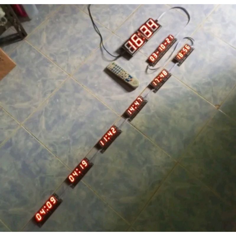 Jual Modul Kit Jam Digital Waktu Sholat 7 segment Bluetooth | Shopee ...