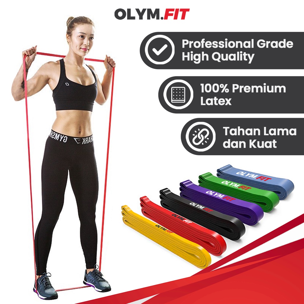 Jual HIGH QUALITY Resistance Band Panjang / Power Band / Karet Fitness ...