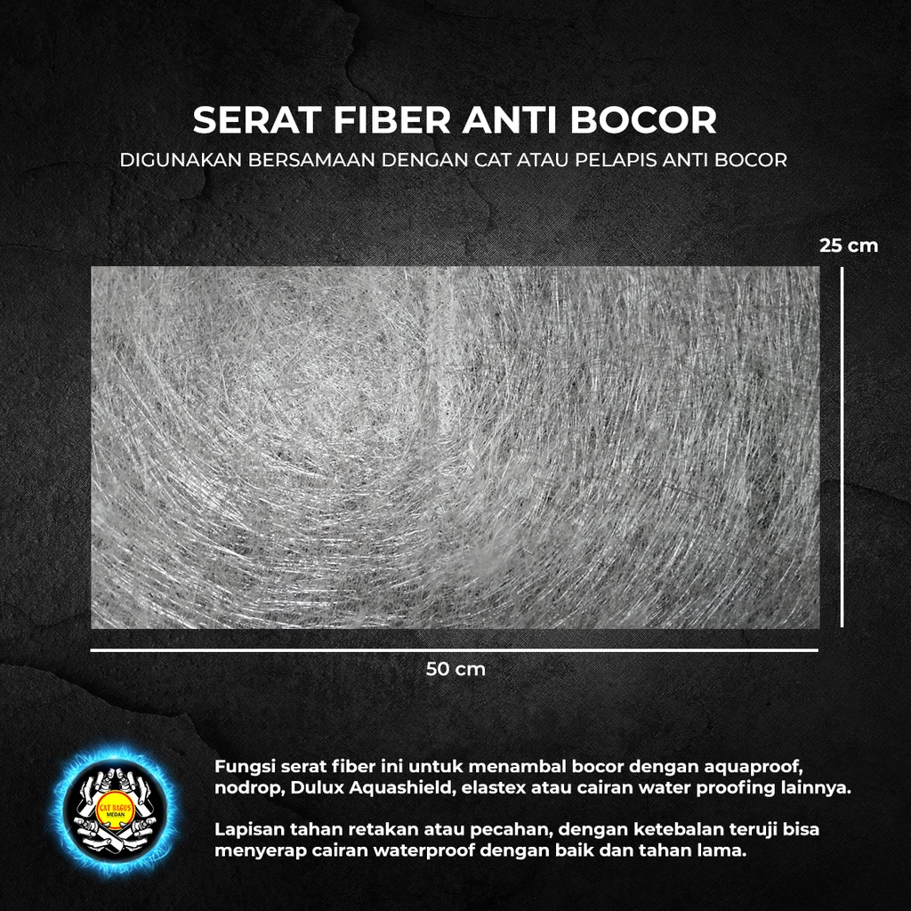 Jual LEMBARAN SERAT FIBER ANTI BOCOR PREMIUM UNTUK CAT AQUASHIELD ...