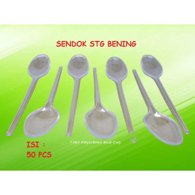 Jual Sendok STG teh buah pudding BENING plastik isi 50 pcs panjang 11 ...