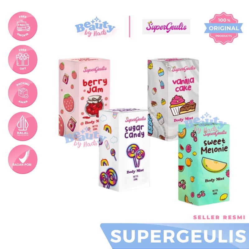 Jual BEAUTYBY.NADS | BODY MIST BY SUPERGEULIS BPOM BODYMIST PARFUM ...