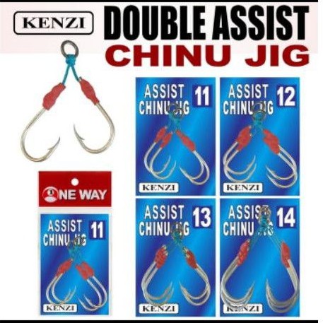 Jual JIGGING HOOK KENZI DOUBLE ASSIST CHINU JIG | Shopee Indonesia