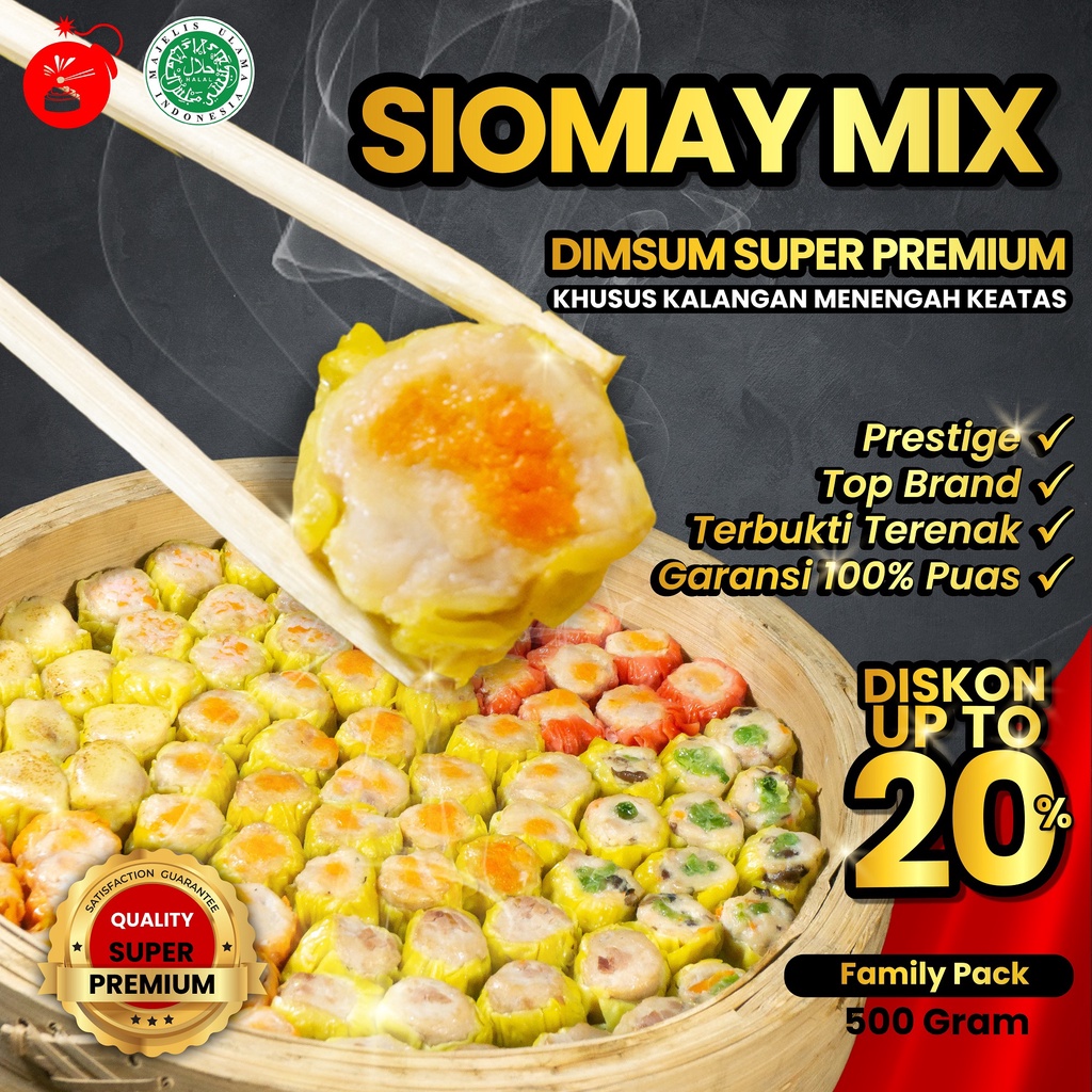 Jual Dimsum Siomay Mix Ayam Udang Crab Mercon Beef Mozzarella Frozen ...