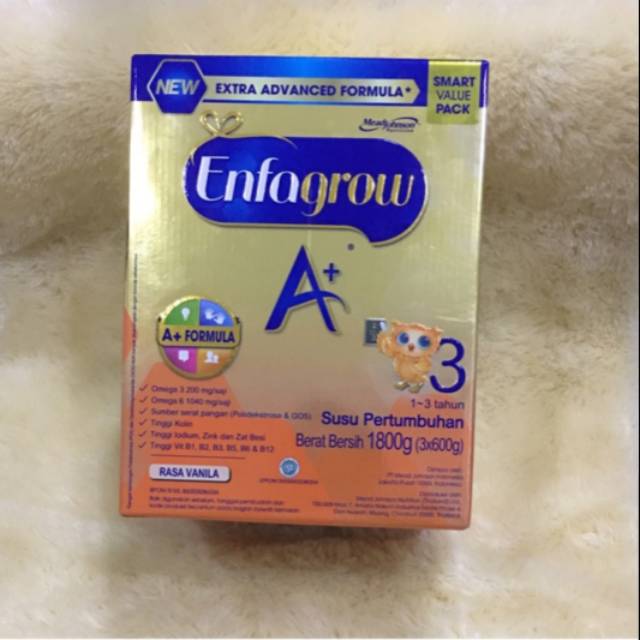 Jual Enfagrow A+3 Susu Formula Pertumbuhan Batita Vanila 1800g | Shopee Indonesia