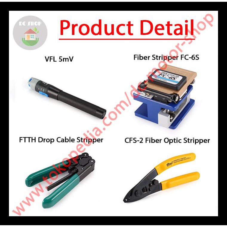 Jual PROMO 1 Set FTTH Tool Kit SET Lengkap OPM VFL Cleaver FO Fiber ...