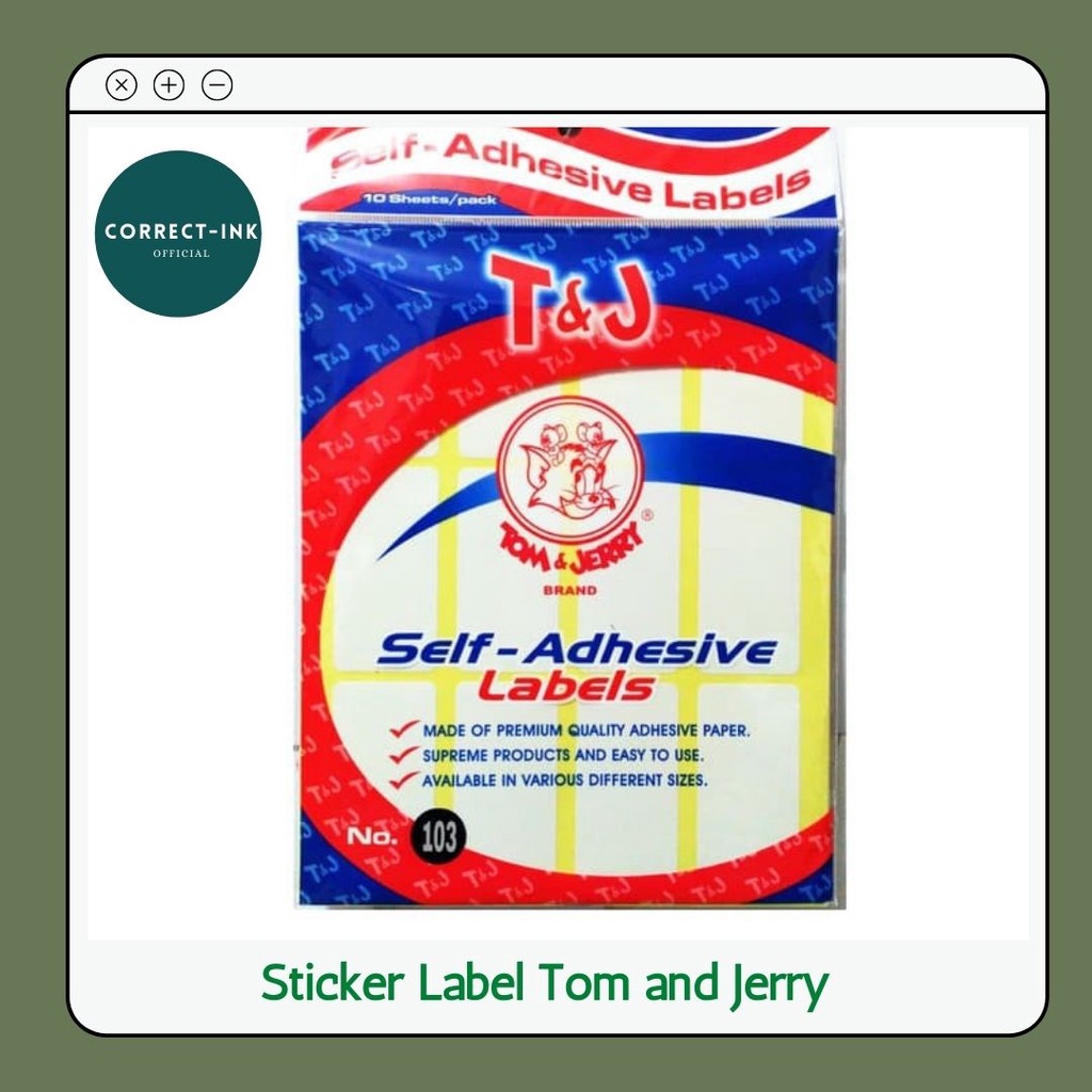 Jual Sticker Label Tom and Jerry / Self Adhesive Labels | Shopee Indonesia
