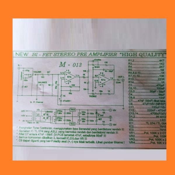 Jual PCB GBE-084 TONE CONTROL STEREO BIFET pakai IC TL074-TL084 ...