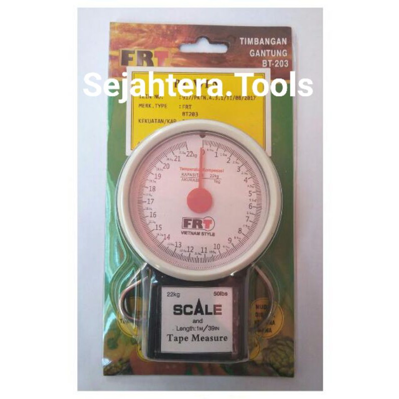 Jual timbangan gantung 22 kg hanging scales alat ukur berat barang FRT ...