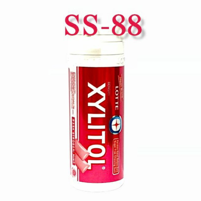 Jual PERMEN KARET XYLITOL ~ RASA STROBERI MINT (KECIL/ISI 19 BUTIR ...