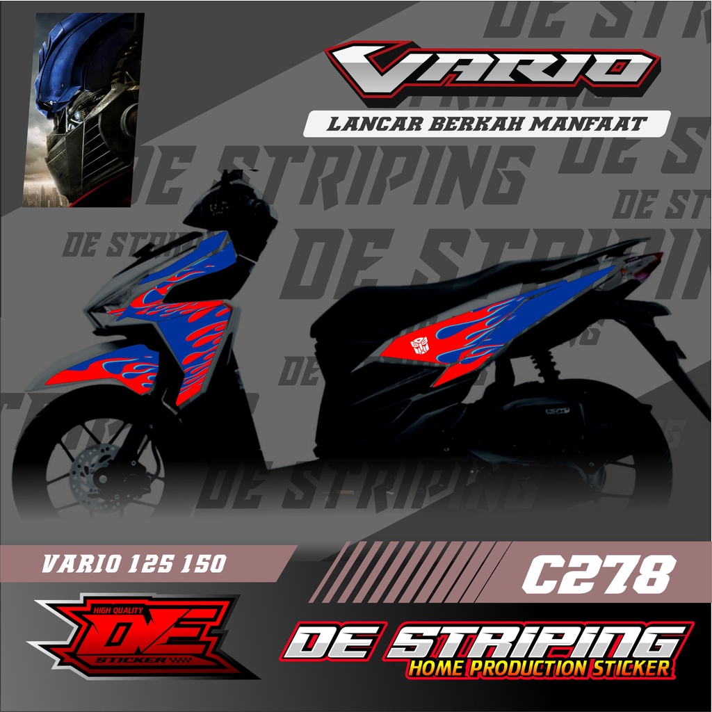 Jual Transformers! Striping stiker Motor Vario (C278) Sticker Keren | Shopee Indonesia